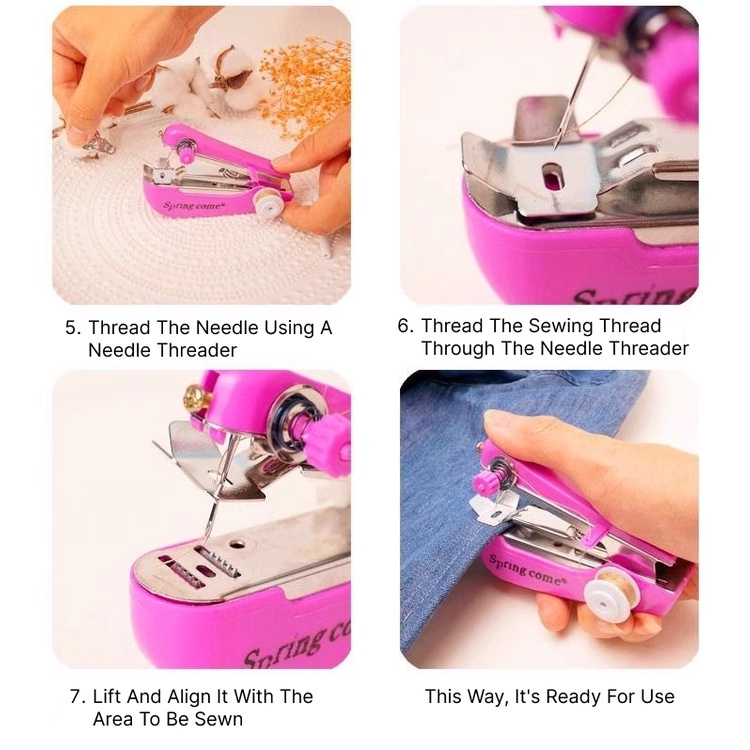 Bossku Hand-Held Sewing Machine Mini Portable Sewing Machine Stapler ...