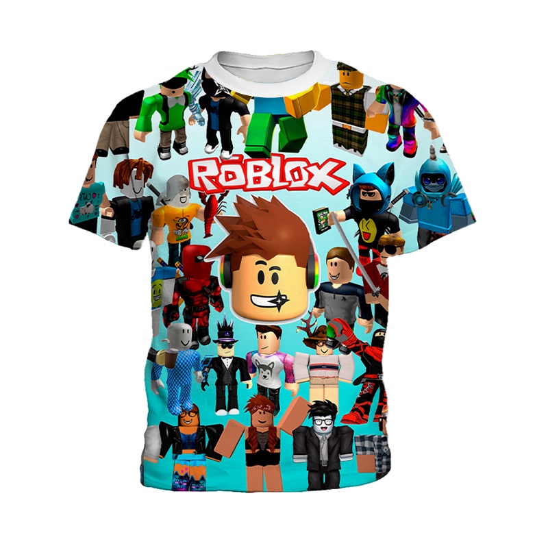 ROBLOX Boys Girls Short Sleeve T-Shirt Cool Fashion Kids Clothing Tops ...