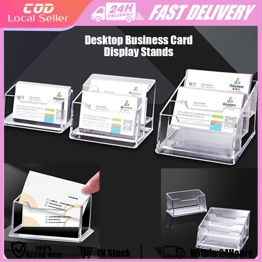 1-3 Layer Business Name Card holder Case Transparent Acrylic | Shopee ...