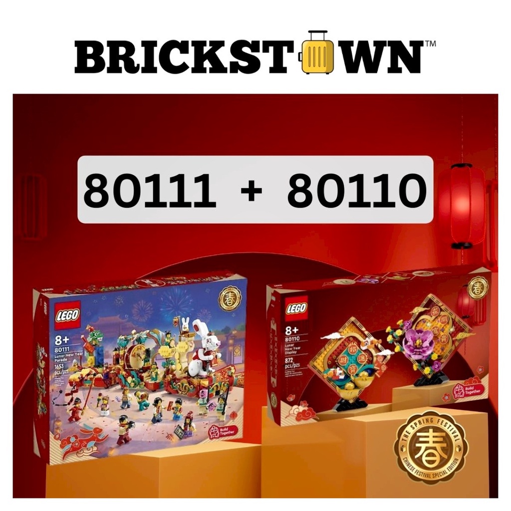 LEGO CNY (BUNDLE) 80110 Lunar New Year Display 80111 Lunar New Year ...