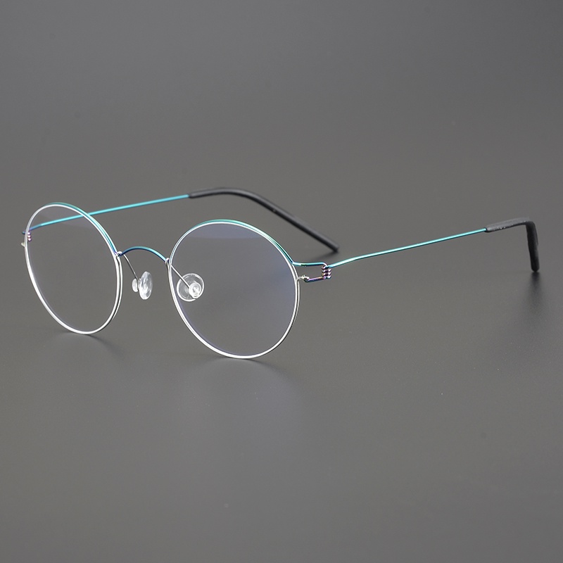 Denmark Brand Designer Screwless Eyeglasses Retro Round Wire Titanium ...