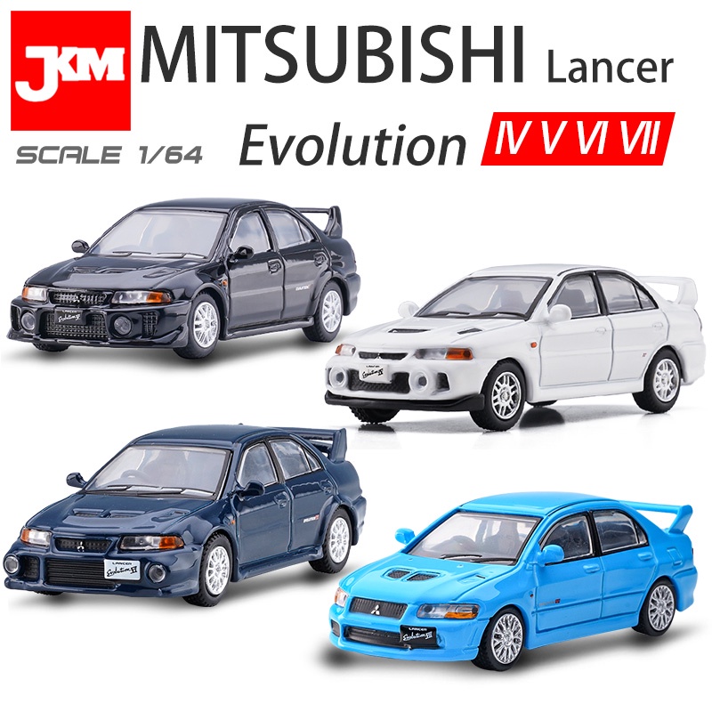 JKM 1:64 Mitsubishi Lancer EVO 7 6 5 4 Evolution VII Diecast Model Toy Alloy Cars EX2000 ...