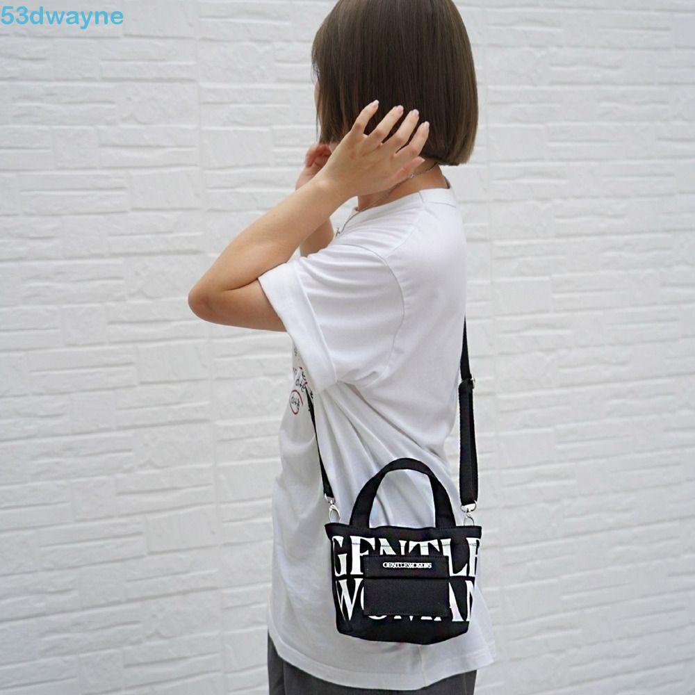 DWAYNE Gentlewoman Canvas Bag, Mini Small, Portable Letter Print ...