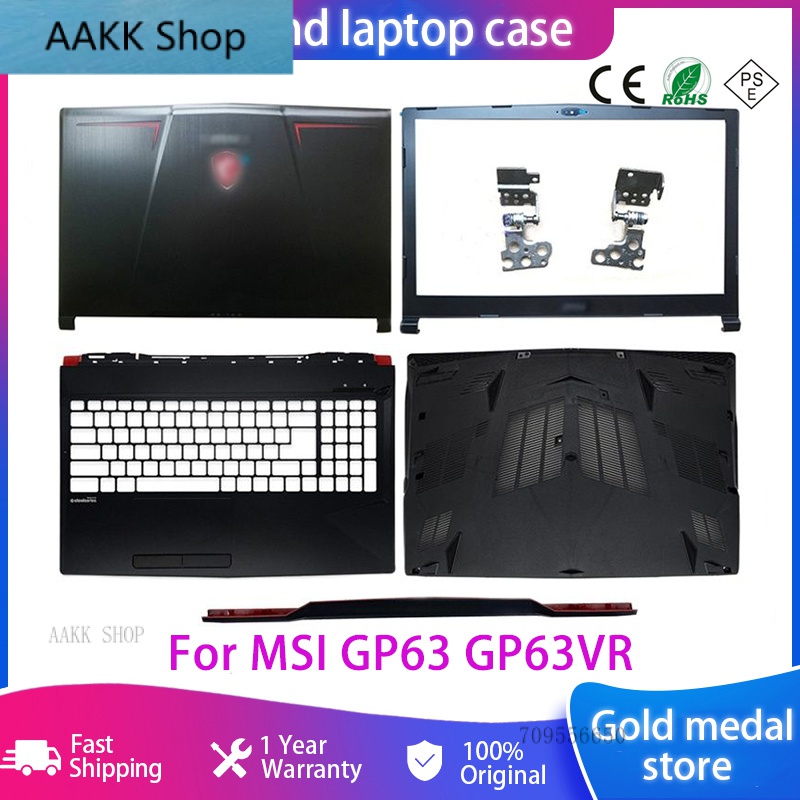 NEW Case For MSI GP63 GP63VR Laptop LCD Back Cover/Front Bezel/Hinges ...