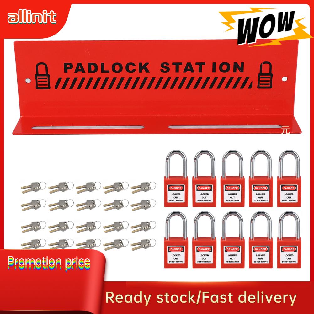 Allinit Safety Padlock Station Management Solid Structure Wall Mounted ...