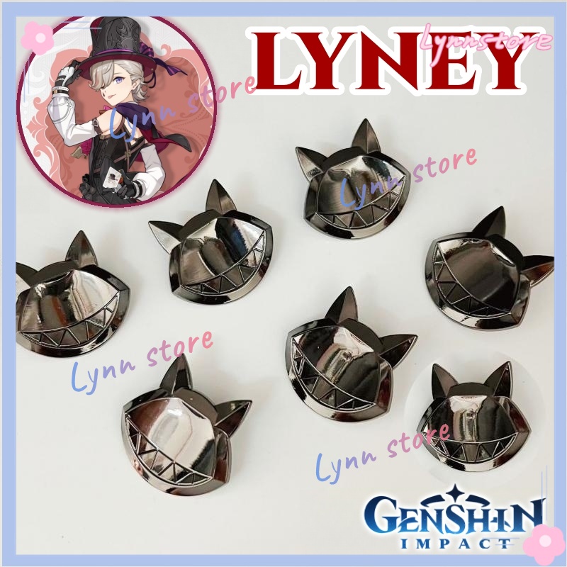 Game Genshin Impact LYNEY Pins New City Fontaine Twins LYNEY Cat ...