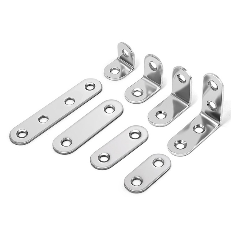 10Pcs L-Shape Bracket Corner Brace, Stainless Steel L Shaped Brackets ...