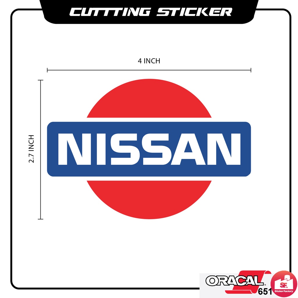 Sticker Cutting - Nissan Blue Red stickers / Car decal Nissan Blue Red ...