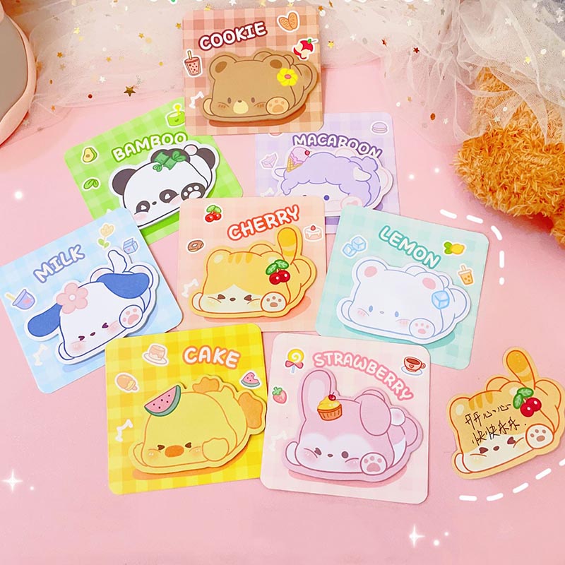 Cartoon Animal Post-it Note Set Memo Notes Index Mark Sticky Note ...