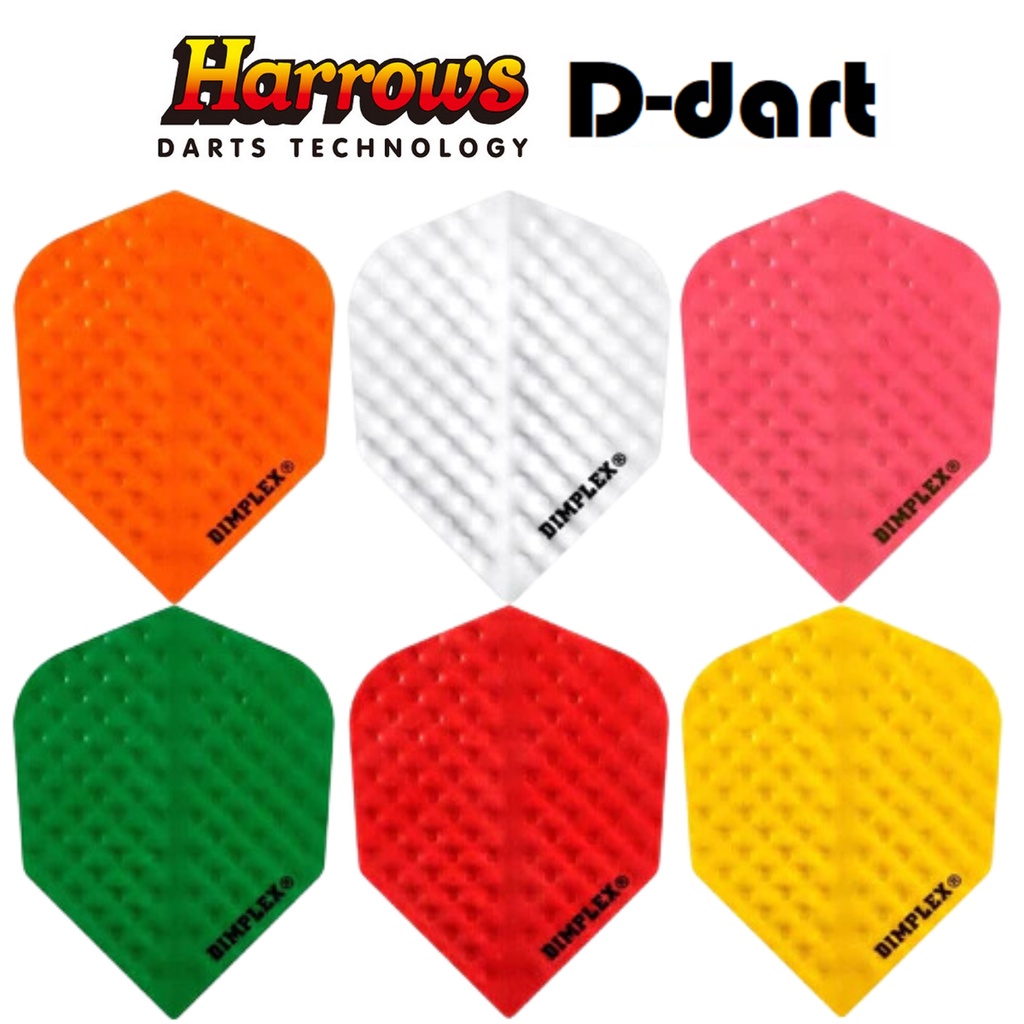 Harrows Dart Flights - Standard Shape Dimplex Plain Colours 3pcs/pack ...