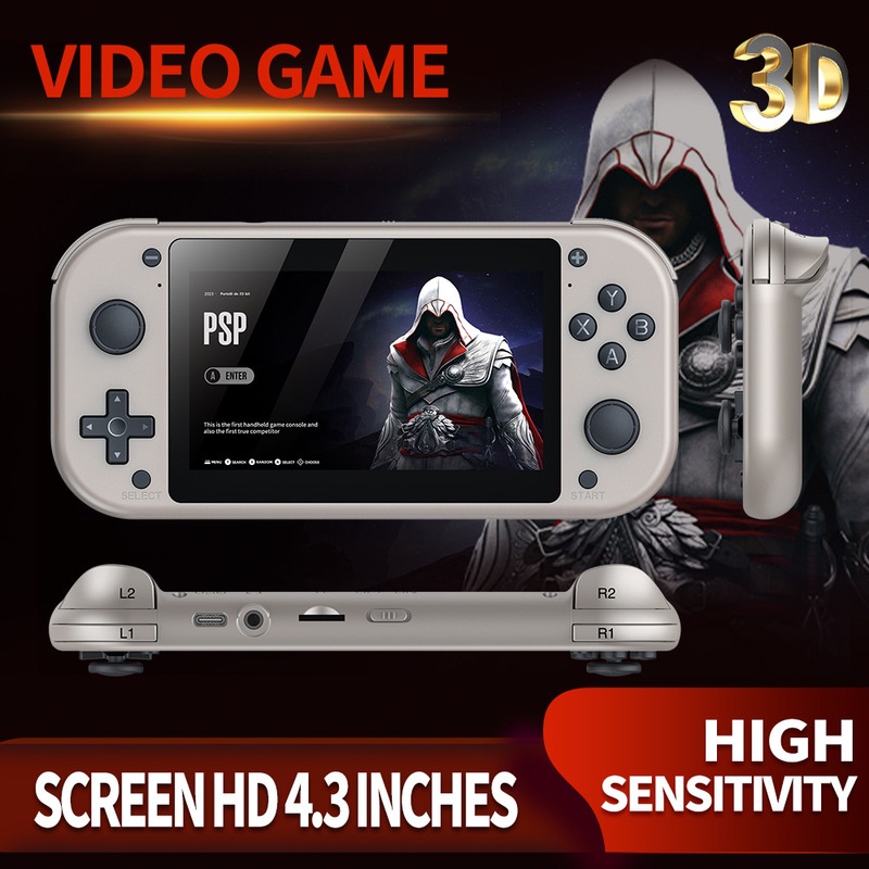 New M17 Handheld Game Console Lcd Display 4.3 Inches Quad-Core Cortex ...