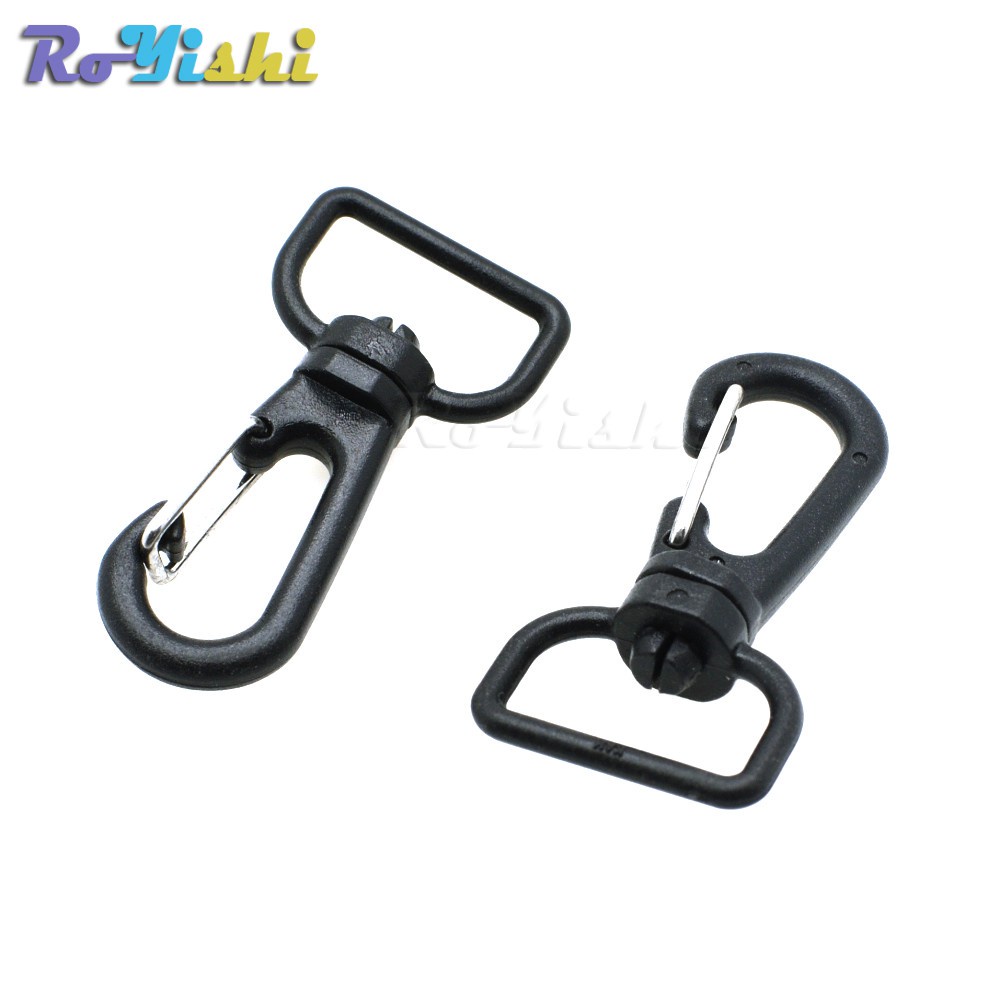 10pcs/pack Plastic Black Rotating Swivel Snap Hook Buckle For Weave ...