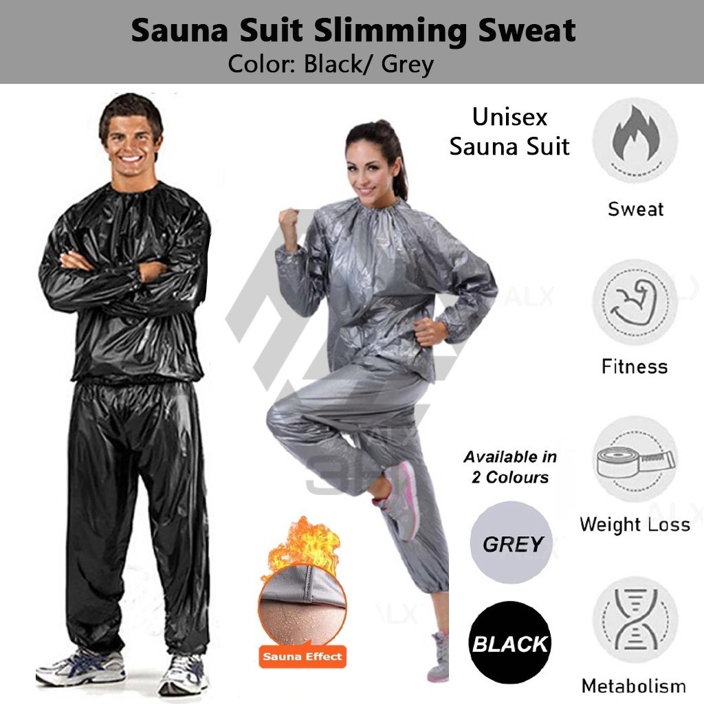 3H Baju Sauna Peluh Badan Penuh Unisex | Slimming Full Body Sweat Sauna ...