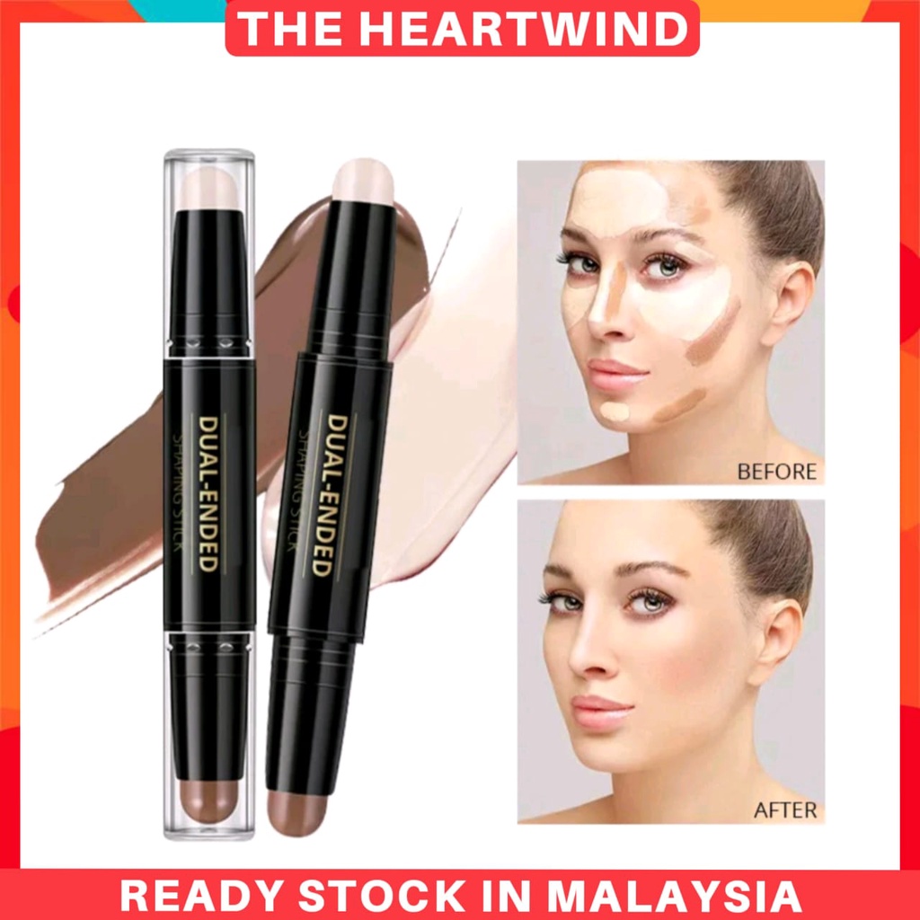 Dual Head Highlight Nasal Shadow Trimming Highlight Concealer Shadow ...