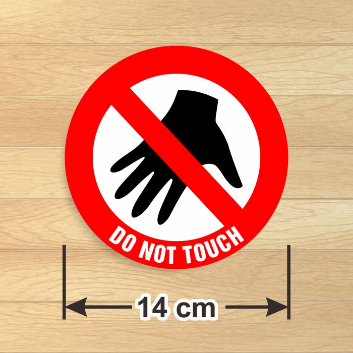 Do Not Touch Round Sign Sticker Waterproof Vinyl Label Sticker Touch ...