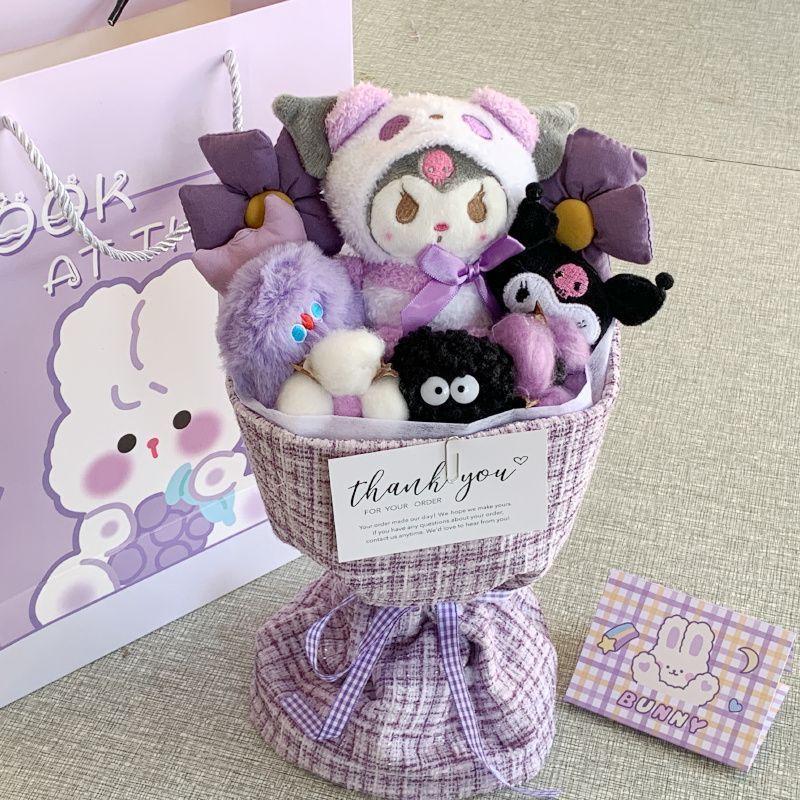 Kuromi Doll Bouquet Doll Birthday Gift Girl Plush Cute Gift for ...