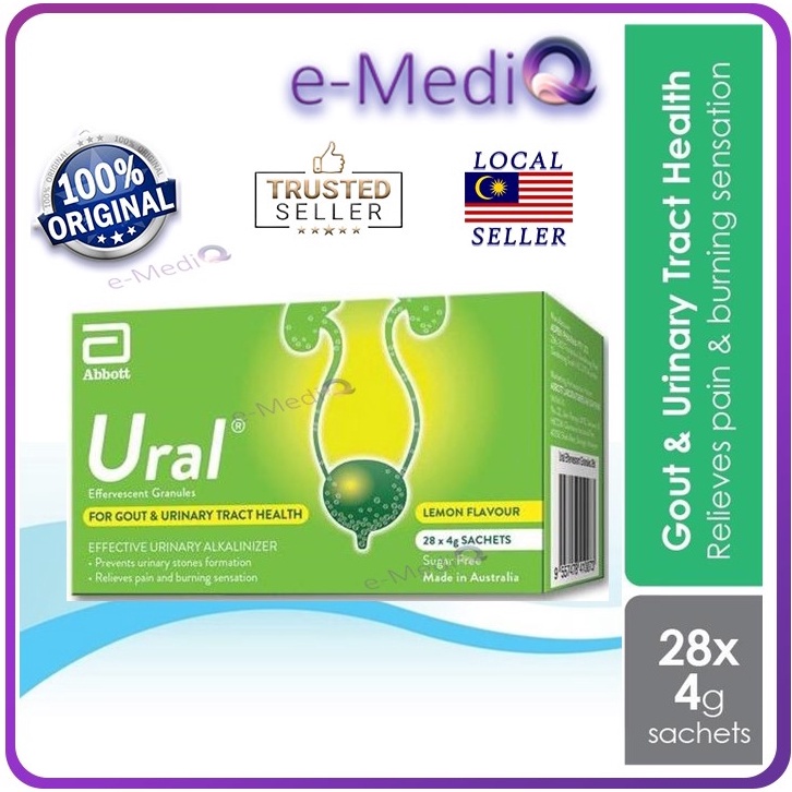 URAL Effervescent Granules [Urinary Tract Gout Problem] 28 sachets x 4g ...