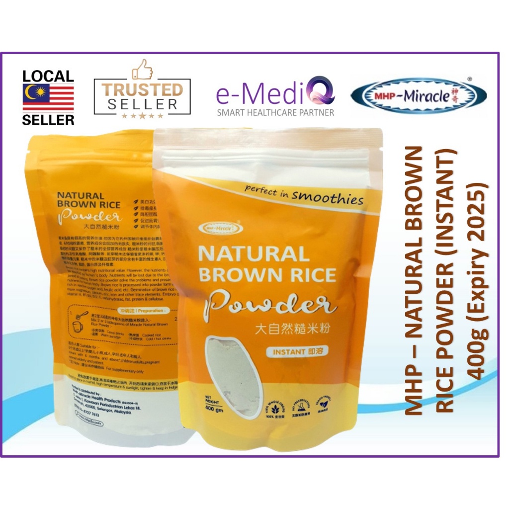 MHP - MIRACLE Natural Brown Rice Powder (Instant) 400g (Exp: Feb/2027 ...