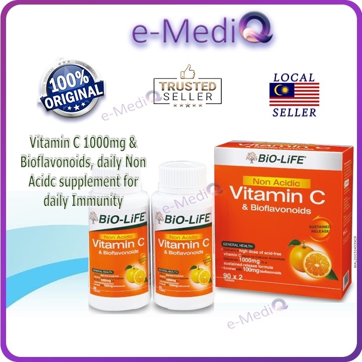 BIO-LIFE Non Acidic Vitamin C & Bioflavonoids [Biolife Immunity ...