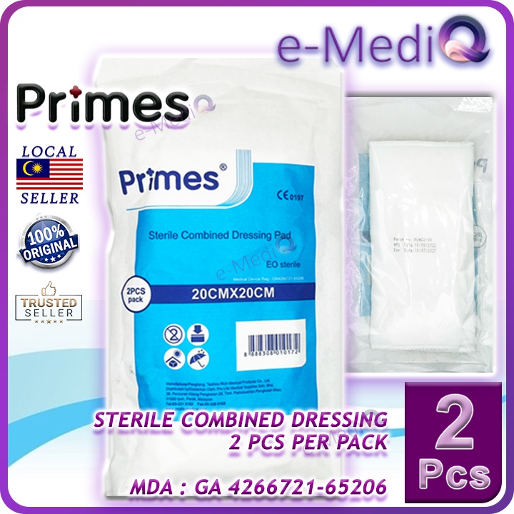 STERILE COMBINE DRESSING PAD [PRIMES / AROS] 2PCS PER PACK (EXP: NOV ...
