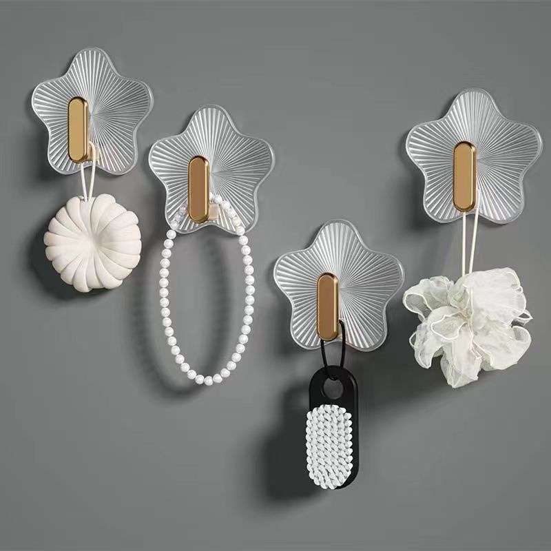5 PCS Fashion Acrylic Star Shape Hook Multifunctional Seamless ...