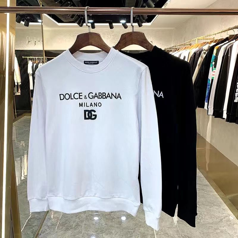 Spot Men's and Women's Top DG Fashion Casual Pullover Logo Print Large ...