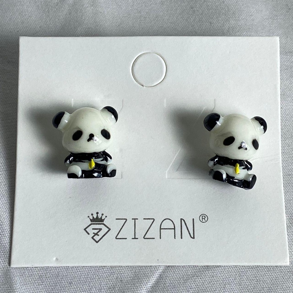 Cute Panda Design Stud Earrings For Women Girls Fashion Ear Jewelry ...