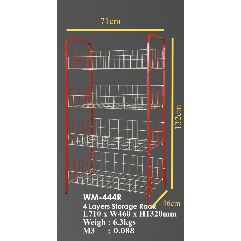 (Ready Stock)4 Tier Rack / Rak 4 Tingkat /Rak baju | Shopee Malaysia