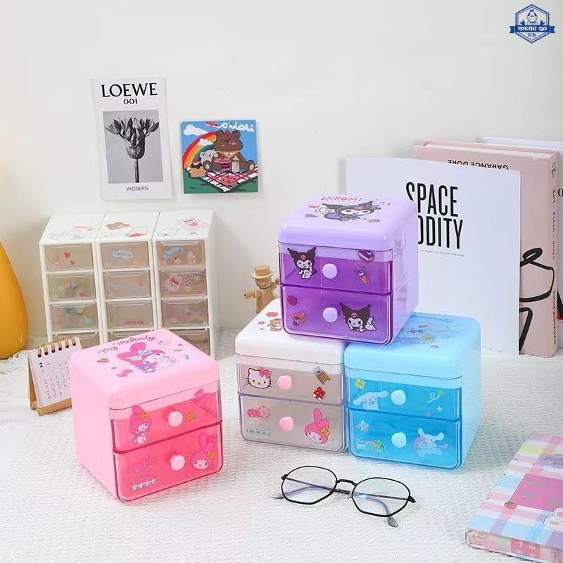 Sanrio Multifunctional Storage Box Cute Cinnamon Roll Kuromi Kitty ...