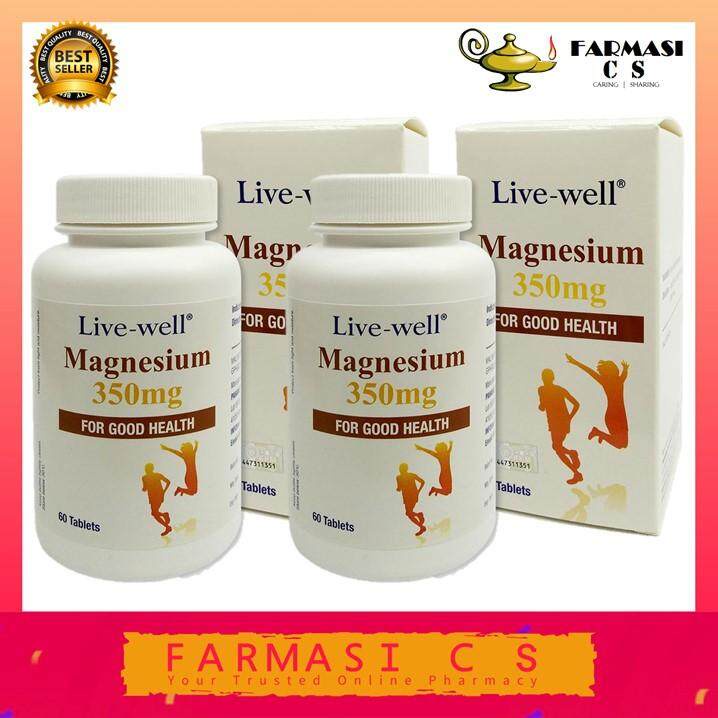 Live-Well Magnesium 350mg 60s x 2 (TWIN) EXP:01/2026 | Shopee Malaysia