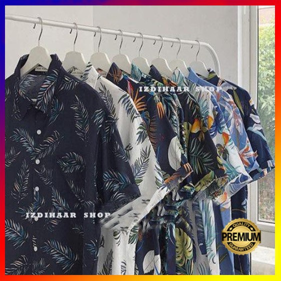 KEMEJA KATUN Men's Shirts, XXL Surf Shirts, Hawaiian Shirts, FLORAL ...