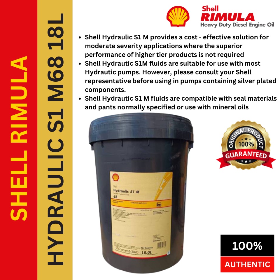 550049696 Shell S1 M 68 Industrial Hydraulic Oil 18L | Shopee Malaysia