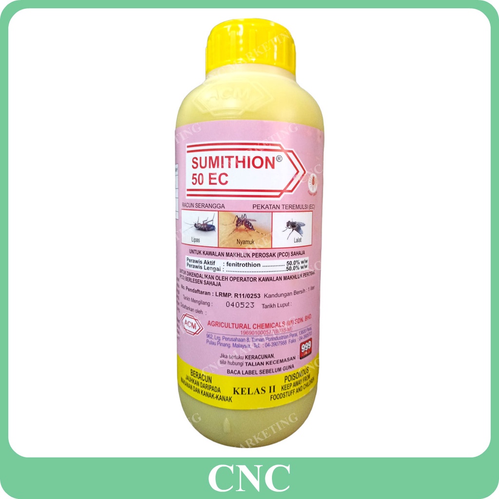1L Sumithion 50EC ACM Fenitrothion 50% 50 EC Mosquito Insecticide Racun ...
