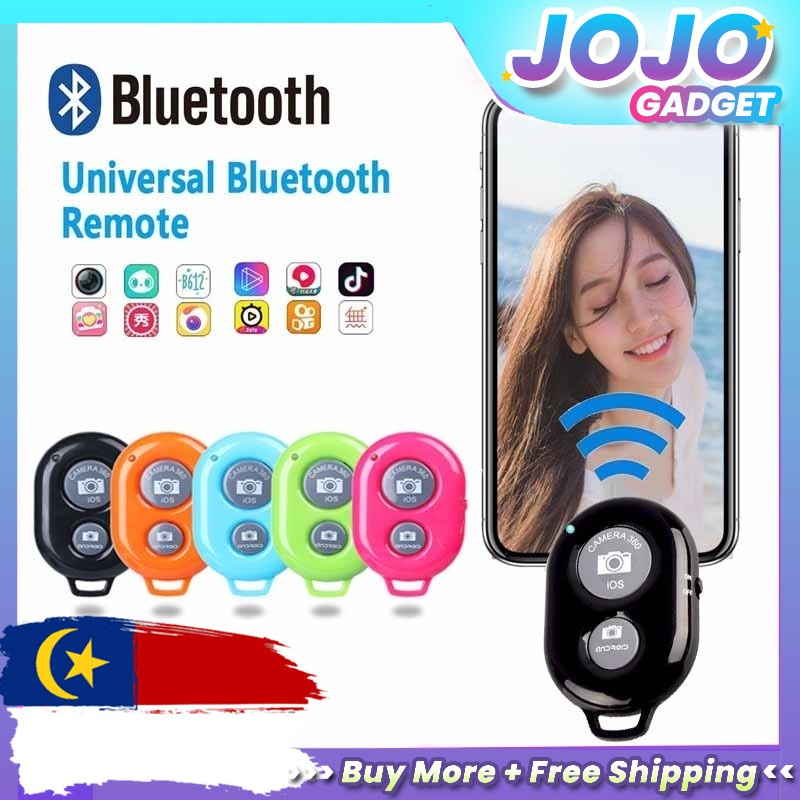 Bluetooth Shutter Selfie Remote Control Wireless Android iOS Smartphone ...