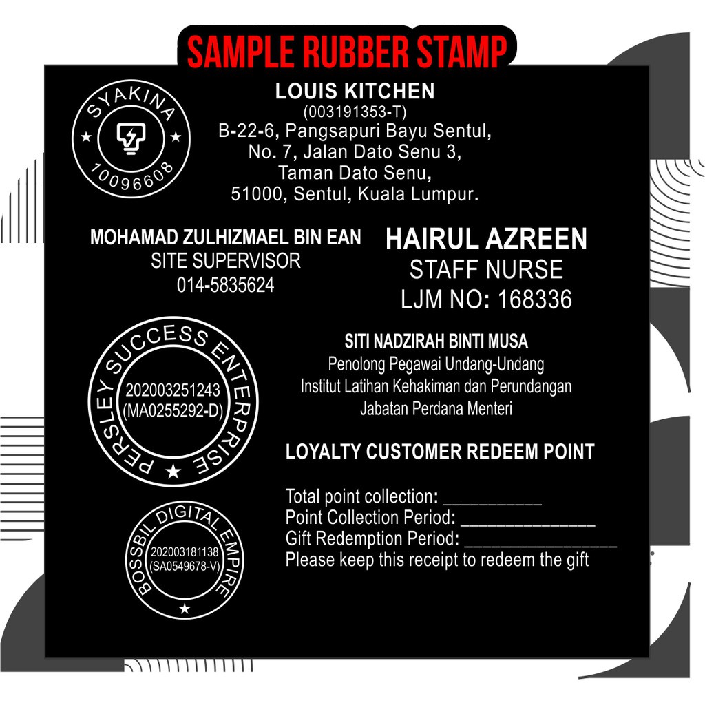 Rubber Stamp Colop P20|P30|P40|P50 Cop *SHIPPING IN 24HOURS* (CHAT ...