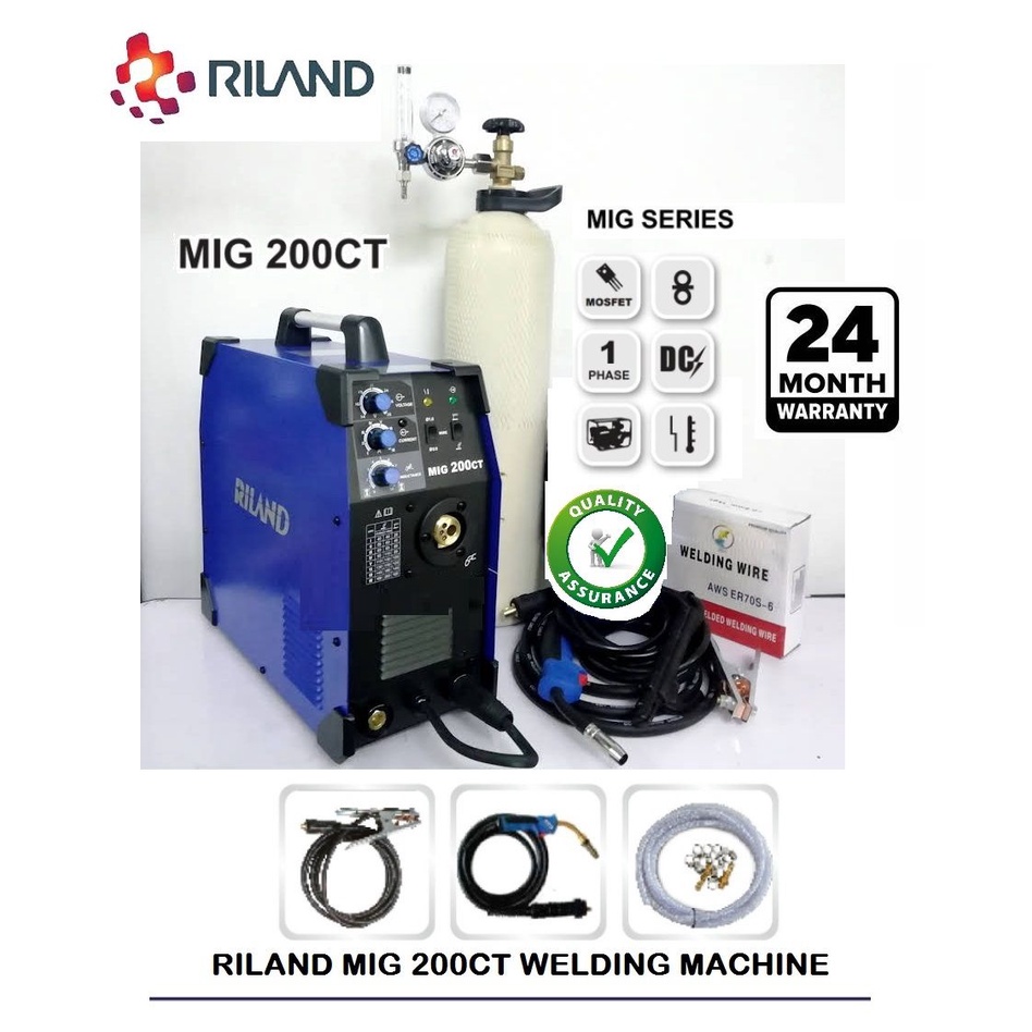 Riland MIG 200CT x 5.0kgs Wire Mosfet MIG Welding Machine Complete Set ...