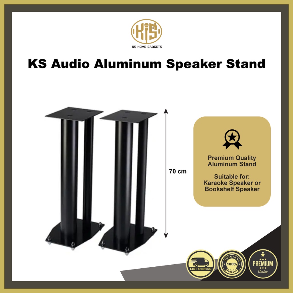 KS Audio 70CM 1 Pair Height Speaker Foot Stand All Metal Professional ...
