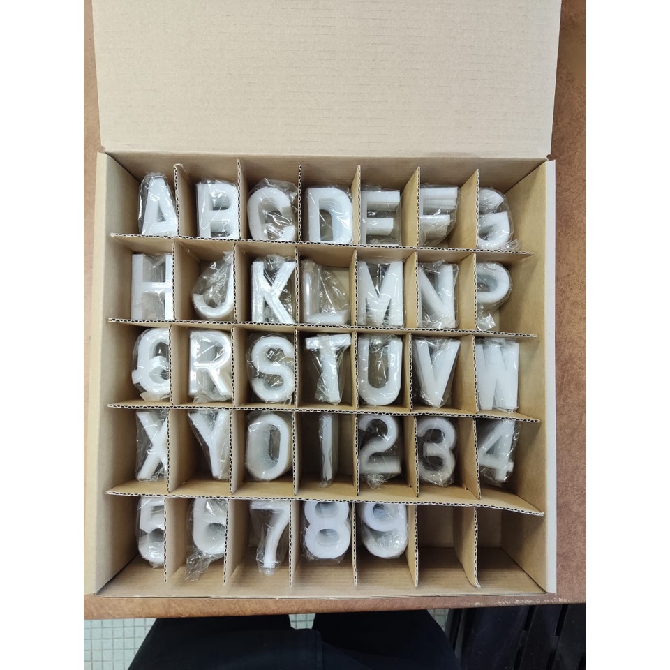 5MM Extra White Mahjong Car Plate Wordings Number Plate kereta /car ...