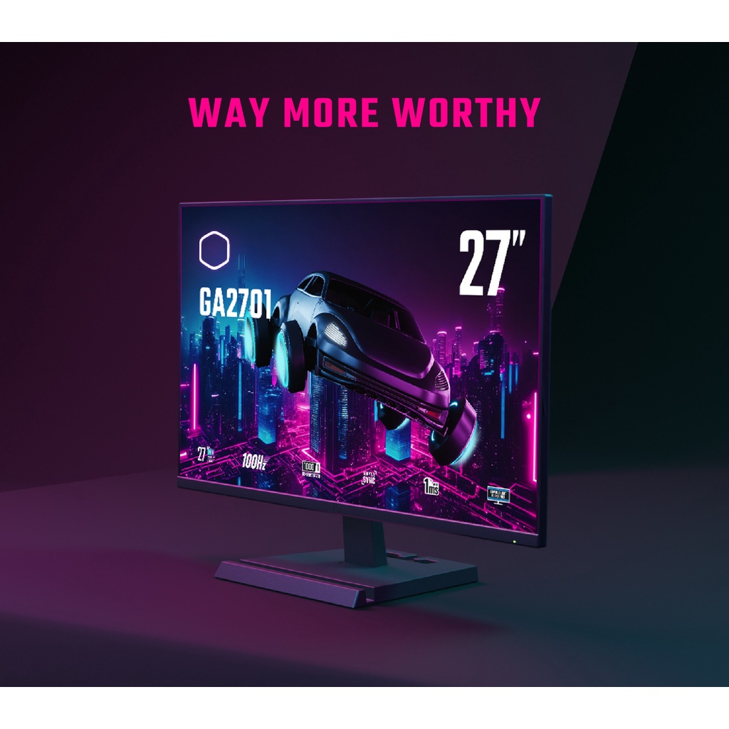 Cooler Master 27" GA2701 IPS FHD 100Hz 1ms Adaptive Sync Gaming Monitor ...
