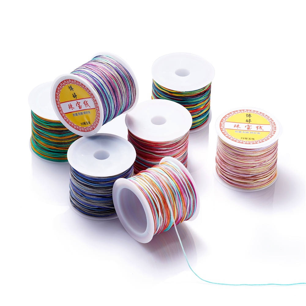 St.kunkka 30m 72# Duan dyed colored jade thread 0.8mm Multicolored ...