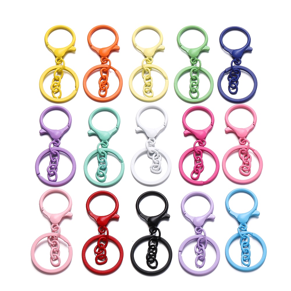 St.kunkka 2/5pcs 30mm Candy Color Key Chain Key Ring for DIY Jewelry ...