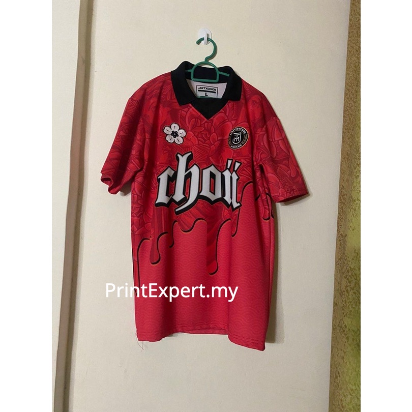 Choii Jersey Red Budak ORI Geisha Choii Baju Choi Tshirt Retro Collar ...