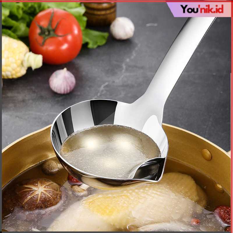 Younik Szpoon Soup Spoon Oil Water Soup Separation Spoon - SUS304 ...