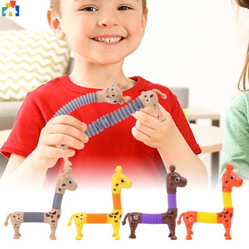Simple Cute Children Cartoon Giraffe Telescopic Suction Cups Popping ...