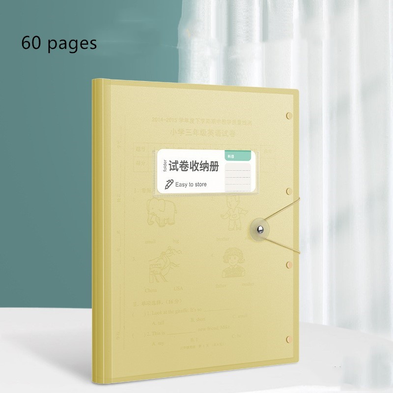 A3 File Bag 20/40/60Pages Data Book Large Capacity Files Folder ...