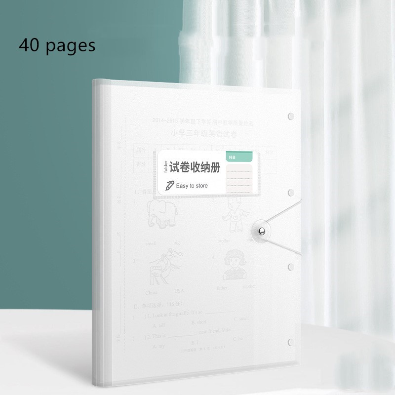 A3 File Bag 20/40/60Pages Data Book Large Capacity Files Folder ...