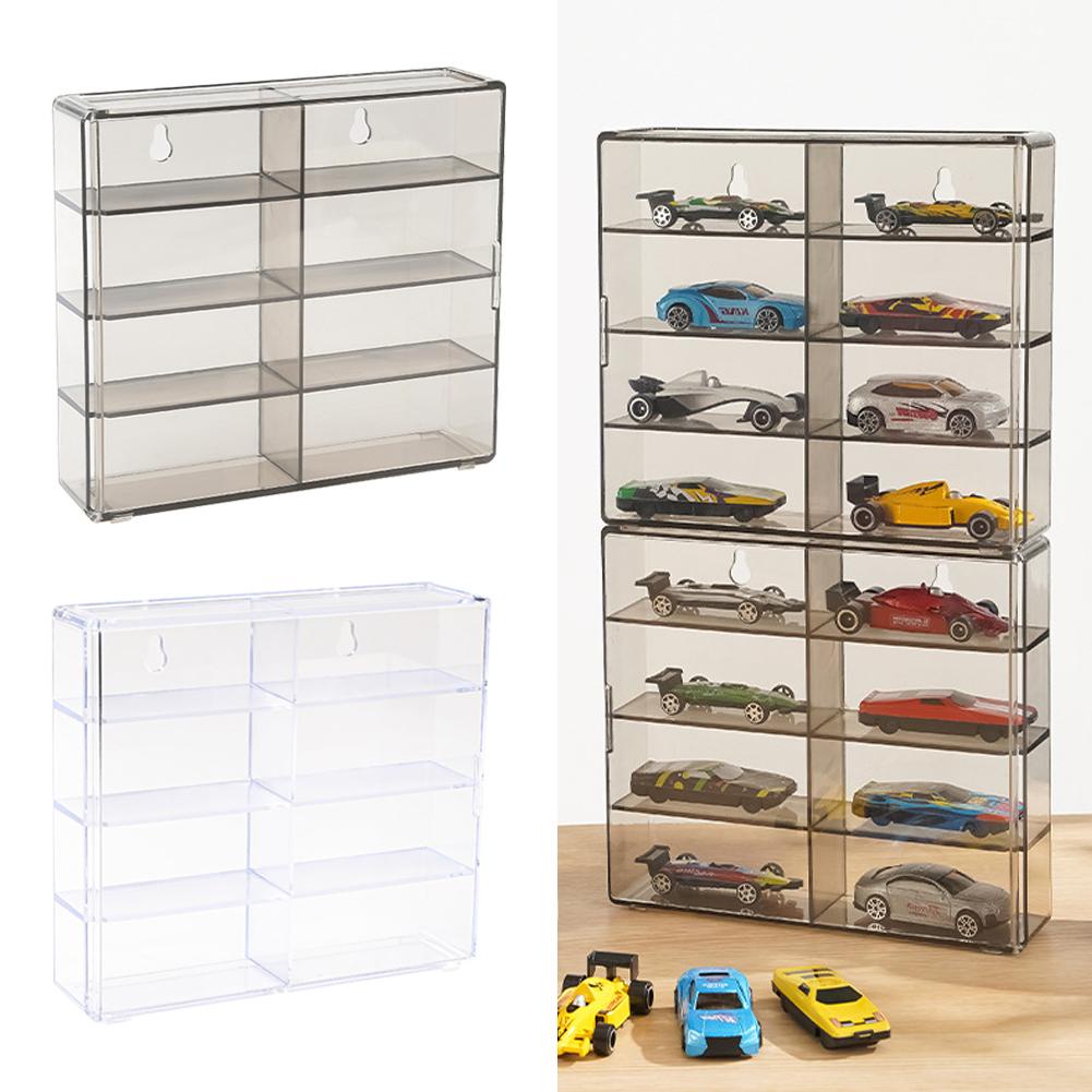 8 Grid Car Model Storage Box 1:64 Wheels Display Rack Simulation Toy ...