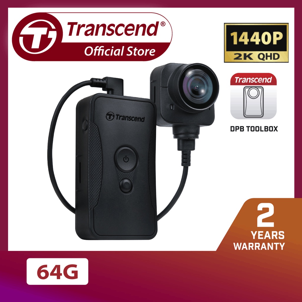Transcend DPB70 DrivePro 70 Bodycam Body Camera Security 64GB | Shopee ...