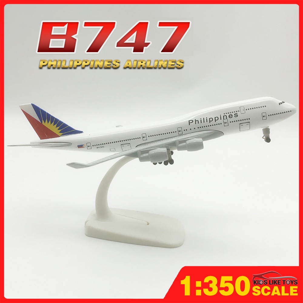 KLT 20cm Philippine Airlines B747 Metal Diecast Airplane Plane Model ...
