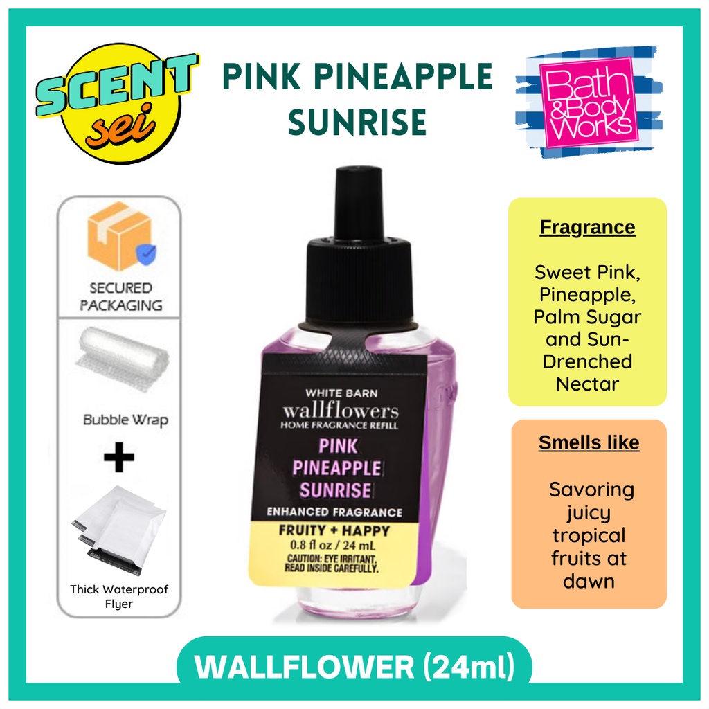 BBW Pink Pineapple Sunrise Bath & Body Works Wallflower Refill ...